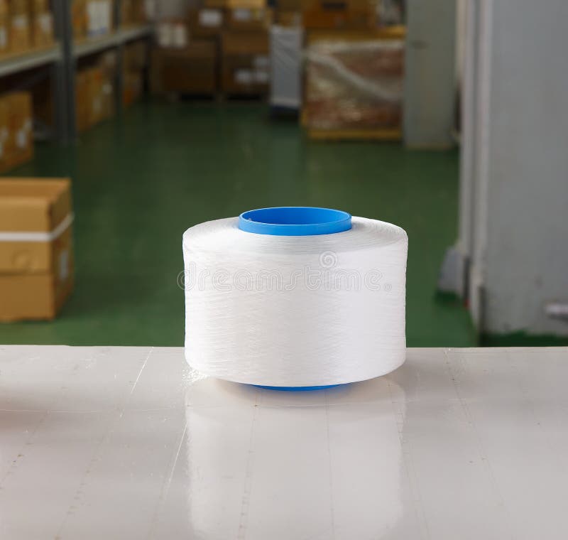 White thread spool stock image. Image of factory, cone - 149177571