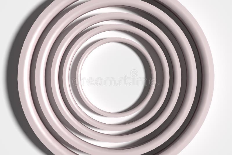 White Three-dimensional Circles on White Background Stock Illustration ...