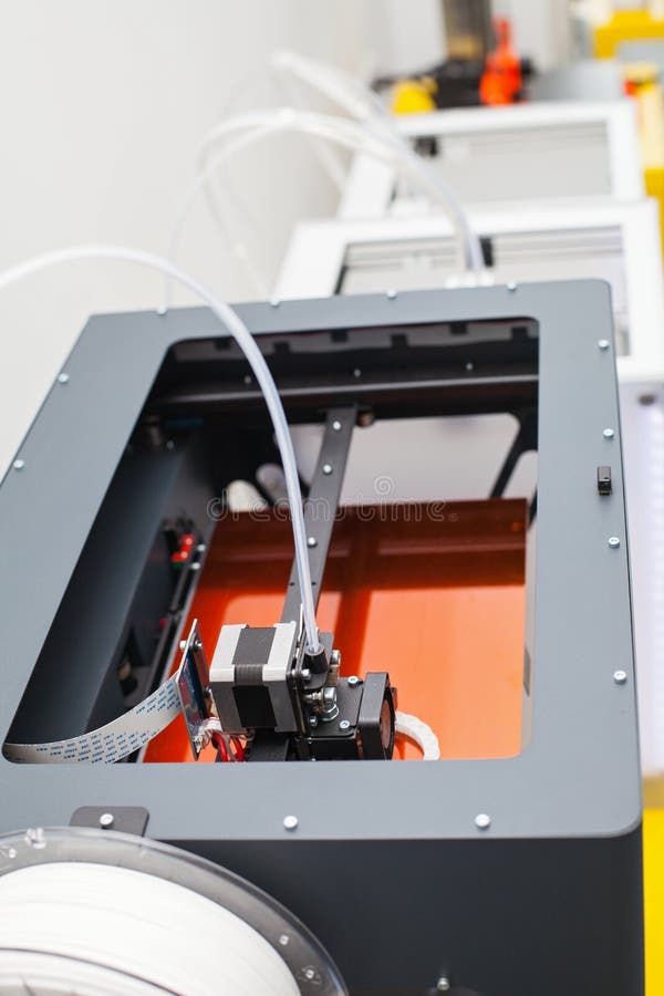 White Three-dimensional Printer Stock Photo - Image of machine, concept ...