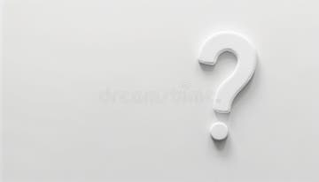 White Question Mark on White Background Stock Image - Image of icon ...