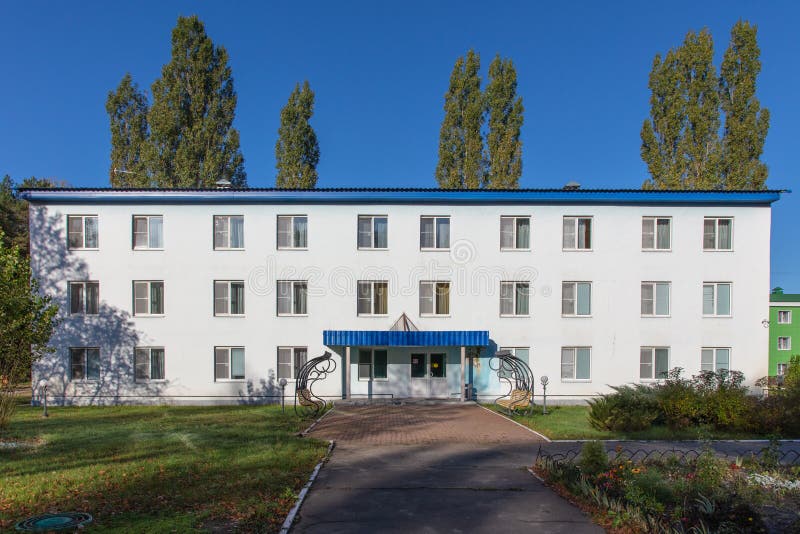 White Three-storey Building in the Park. Stock Photo - Image of ancient ...