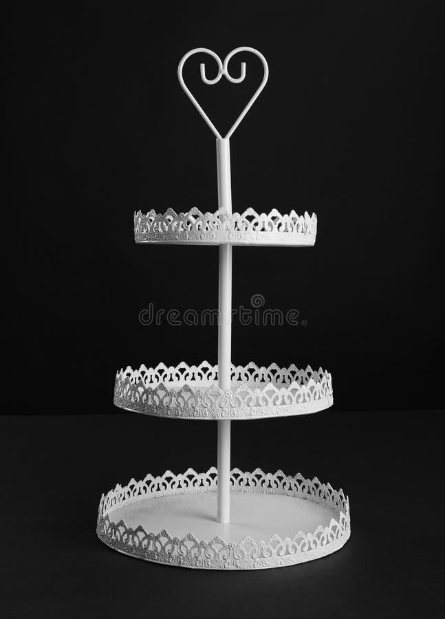 White Three Tier Serving Tray Stock Image - Image of plate, traditional ...