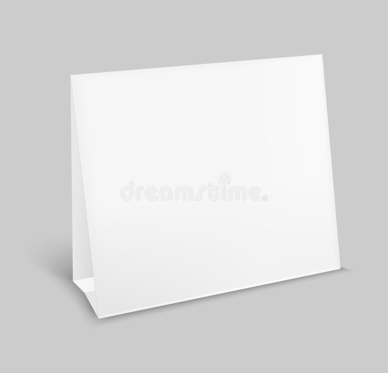 White Tiangle Table Tent. Plastic or Paper Template Stock Vector ...