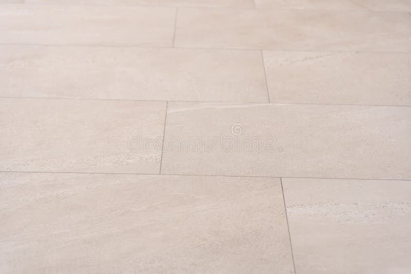 White Tile Floor Background in Perspective View. Clean Surface and ...