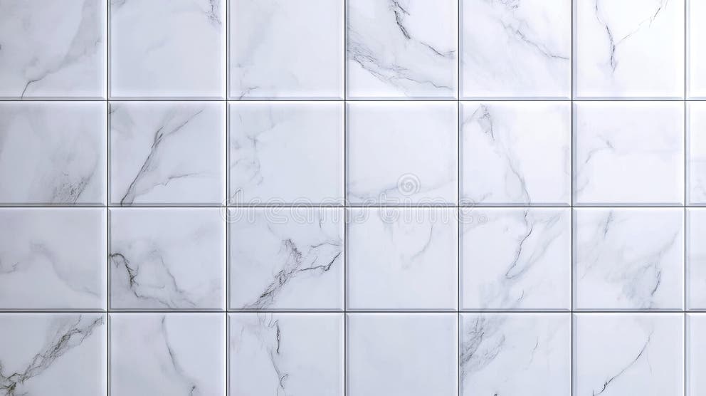 A White Tiled Wall with a Pattern of Squares on it Stock Photo - Image ...