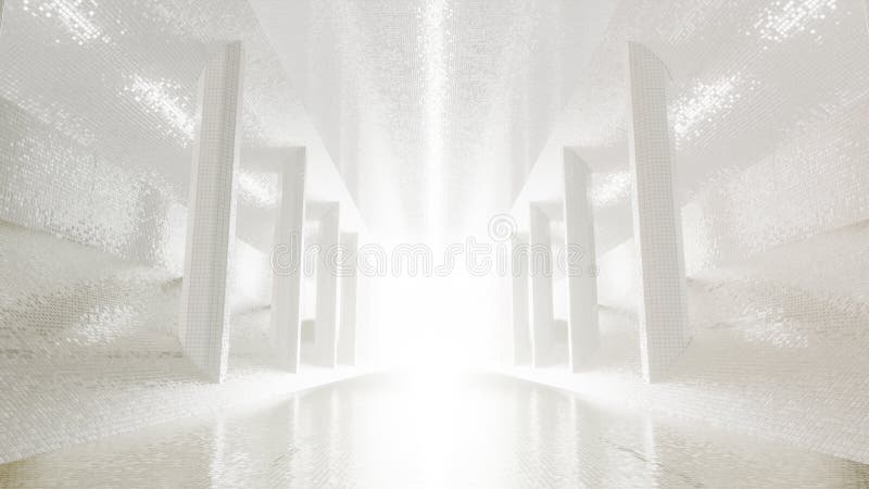 The White Tiles and Light Night Stock Image - Image of geometric ...