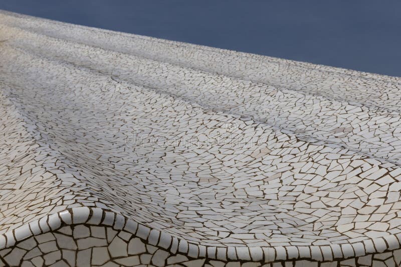 White Tiles Placed on a Wavy Surface Stock Image - Image of outside ...