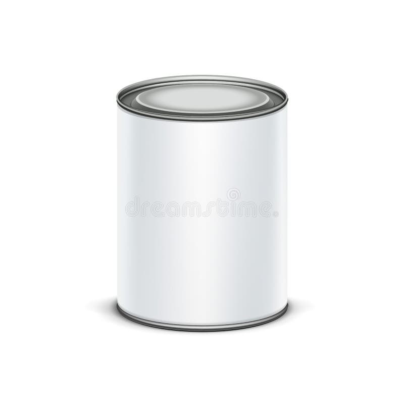 White Tin Box Packaging Container Tea Coffee Vector Stock Vector ...