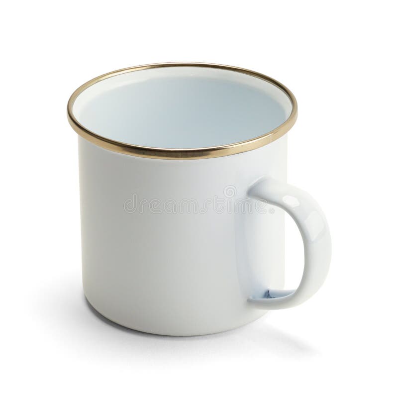 White Tin Cup stock image. Image of coffee, camping - 270804691