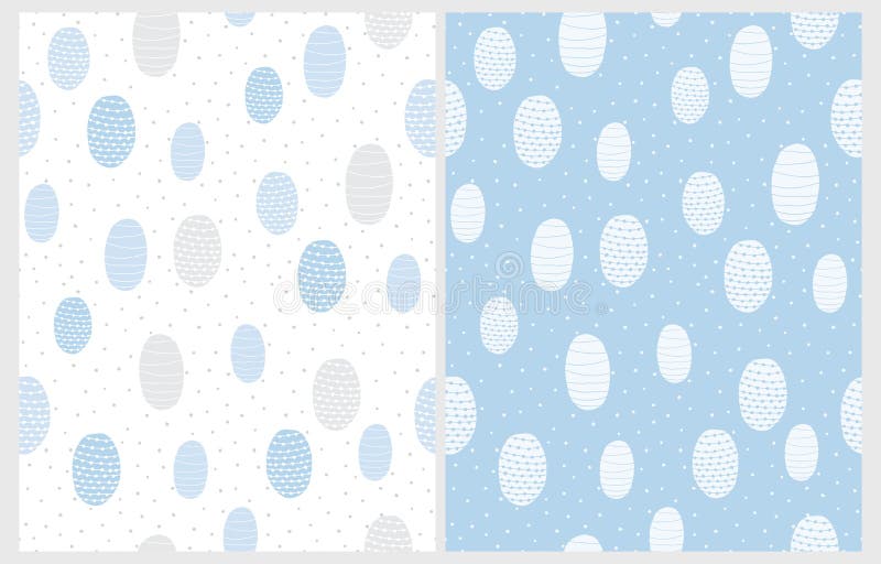 Simple Hand Drawn Abstract Eggs Vector Pattern. Stock Vector ...