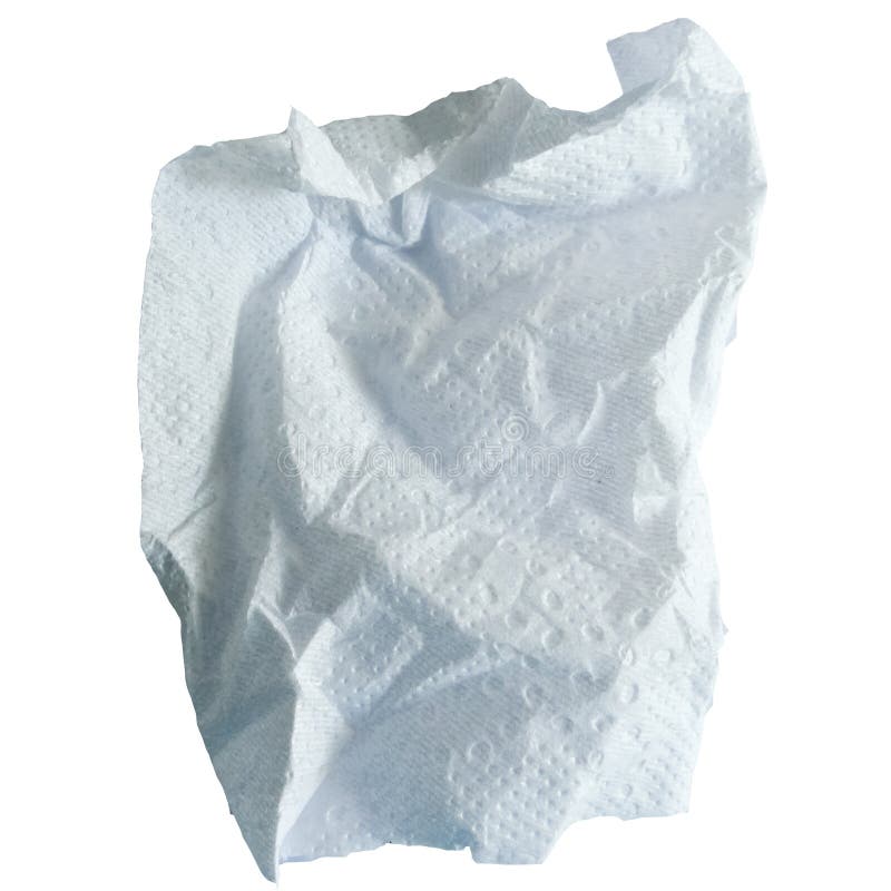 Used paper tissue on white stock image. Image of disposable - 36261257