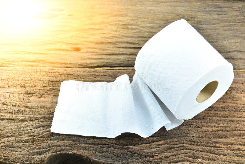 White Tissue Paper Put on the Old Bark, Wood Under the Sunlight Stock ...