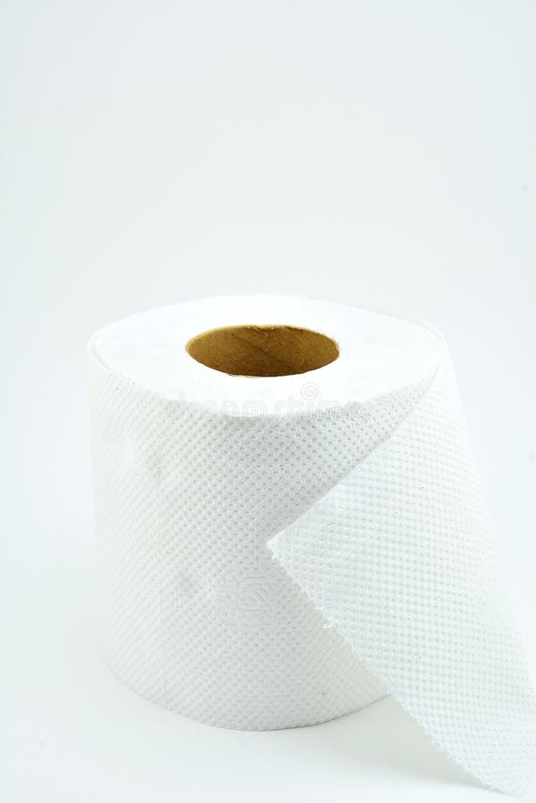 White Tissue Paper Roll Thick Ply Stock Image - Image of thickness ...
