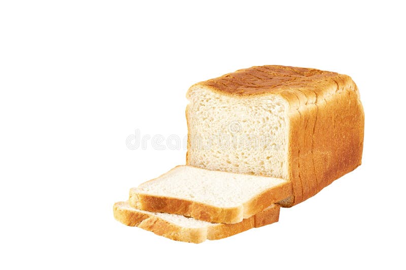 Toast Bread Isolated on a White Background Stock Image - Image of ...
