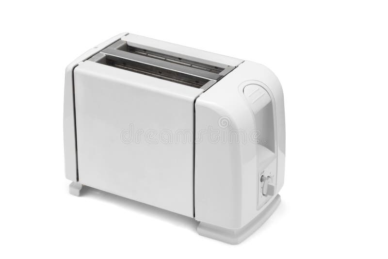 White Toaster on White Background. Stock Image - Image of healthy, food ...