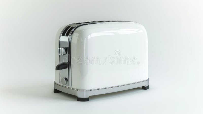 A White Toaster Sitting on a Table, Ideal for Kitchen Scenes or Product ...