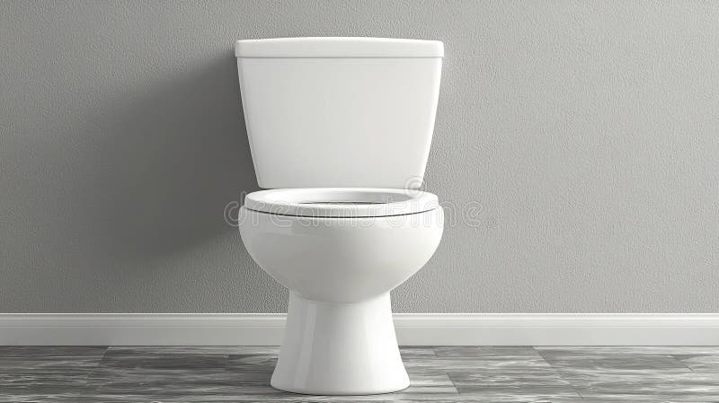 White Toilet in Modern Bathroom 3D Render, Clean Design, Minimalist ...