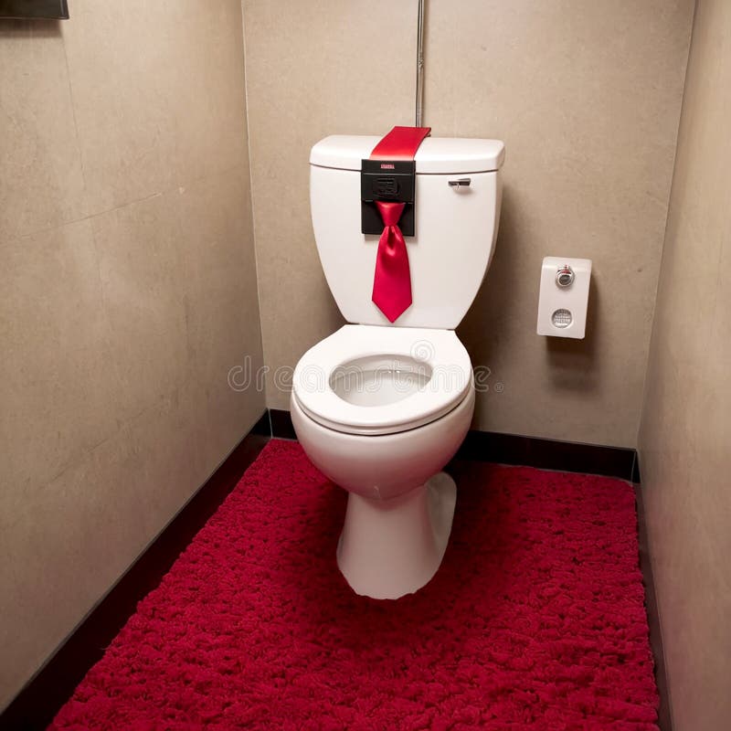 White Toilet with an Open Lid in a Toilet in Brown Tones Stock ...