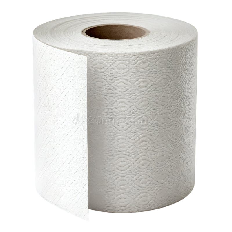 White Toilet Paper Roll 3 D Render Diagonals Embossed Pattern Stock ...
