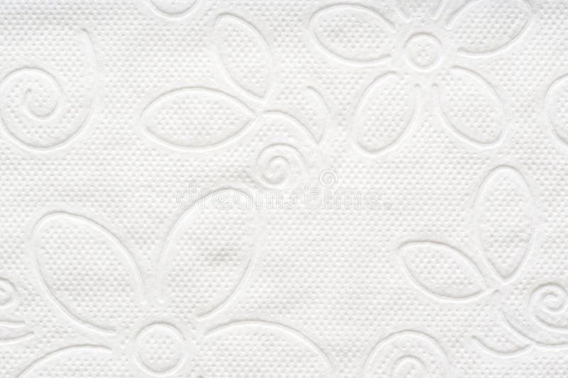 White Toilet Paper Texture with Floral Pattern Used in Toilet Stock ...