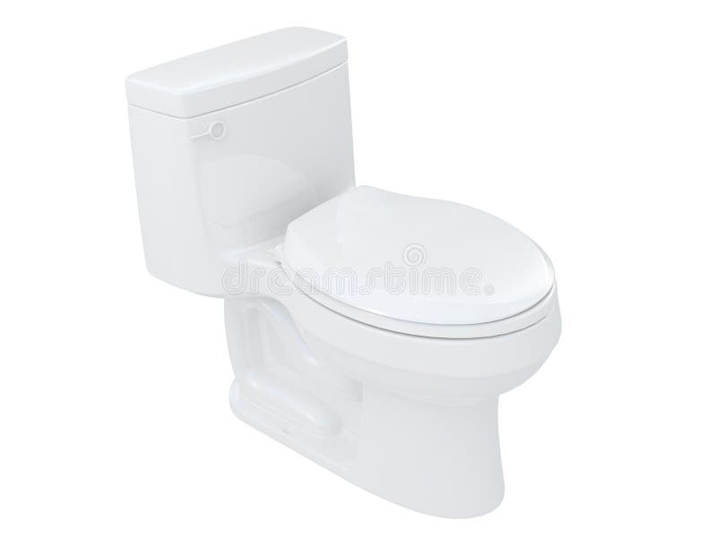 Red Toilet or Wc from Side or Front View or Isometric Isolated on a ...