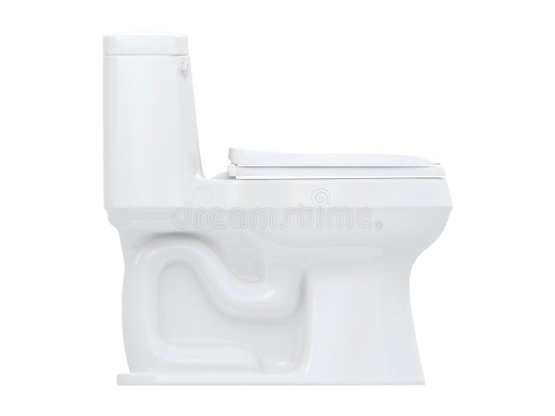 White Toilet or Wc from Top View Isolated on a White Background 3d ...