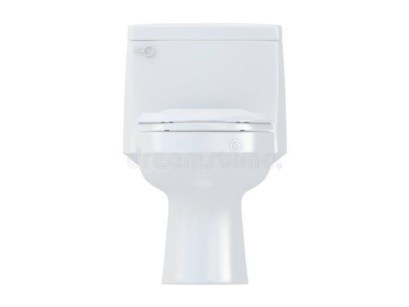 White Toilet or Wc from Top View Isolated on a White Background 3d ...