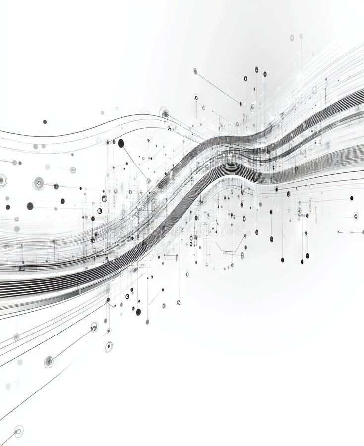 With White-toned, Layered Circuit Board Patterns, this Modern and Sleek ...