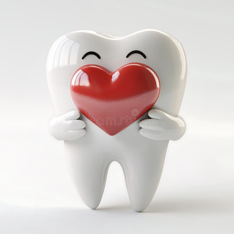 Tooth with Heart stock illustration. Illustration of health - 352288583