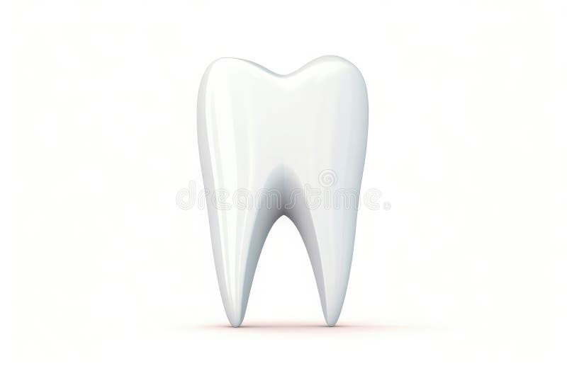 White Tooth on White Background, Light Emphasizes the Cleanliness of ...