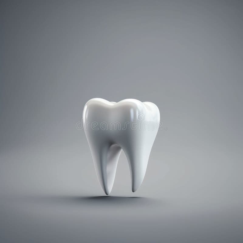 A White Tooth on a Gray Background. Stock Illustration - Illustration ...
