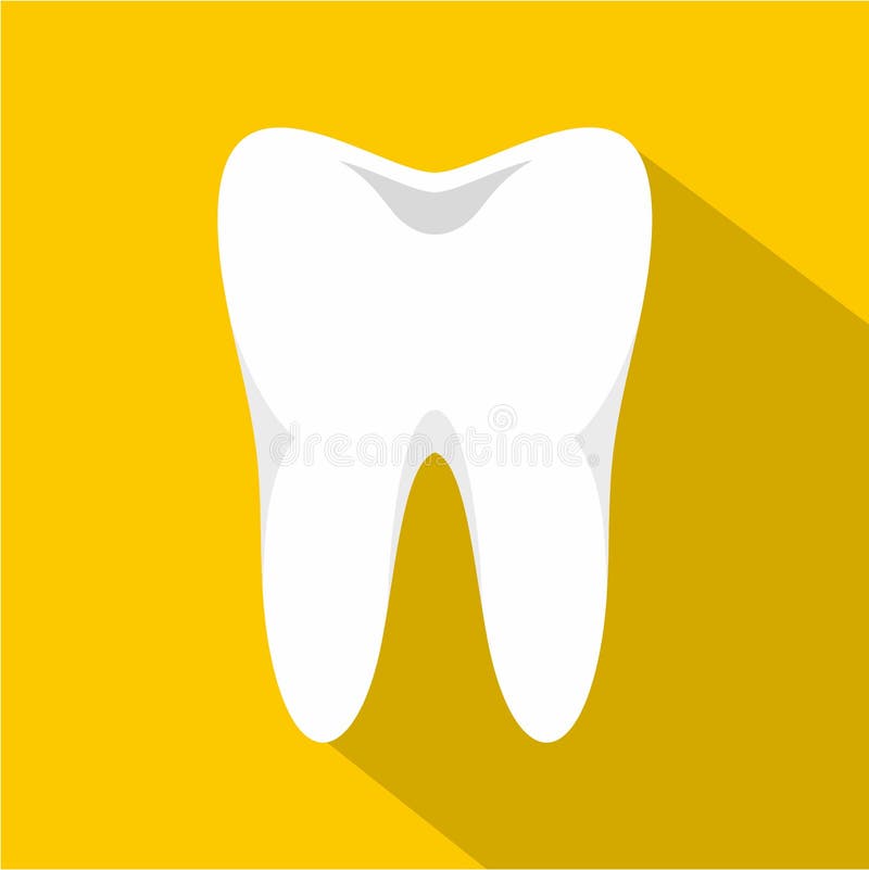 White Tooth Icon in Cartoon Style Stock Vector - Illustration of ...