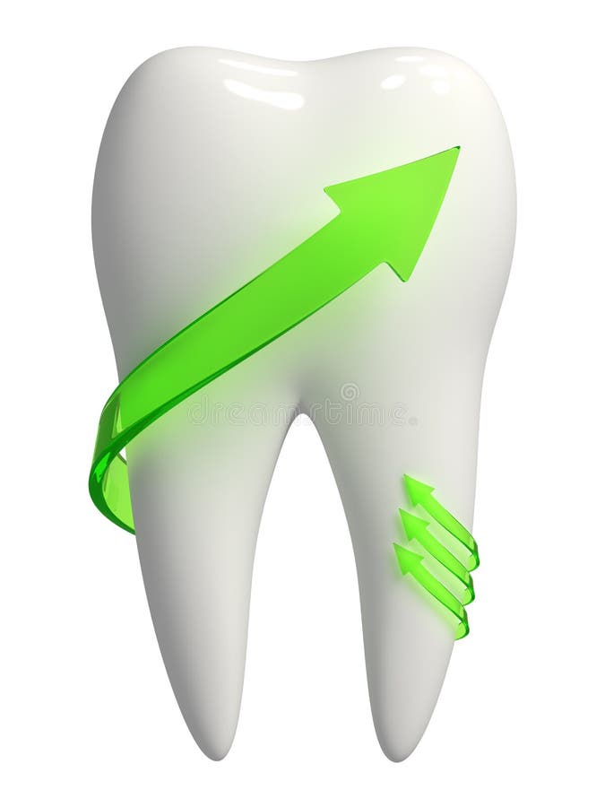 Protected Tooth 3d Icon Isolated Stock Illustration - Illustration of ...