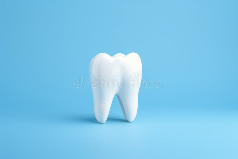White Tooth Isolated on Blue Stock Photo - Image of toothache, caries ...