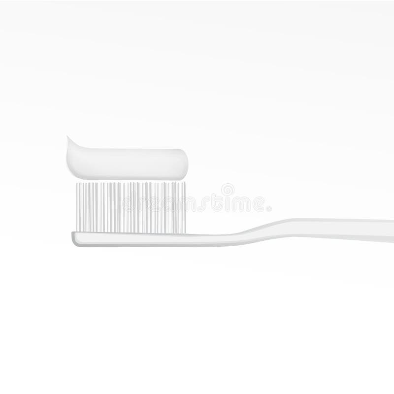 White Toothbrush With Toothpaste Stock Vector - Illustration of ...