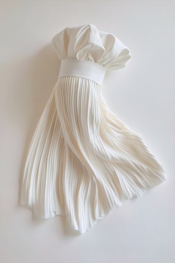 A White Toque Chef Hat Resting on a White Background Stock Illustration ...