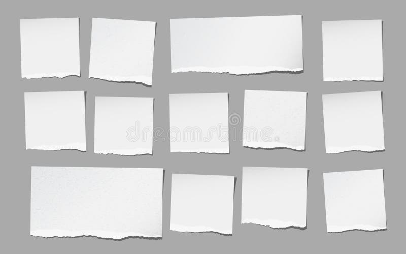 White Torn Note, Notebook Paper Pieces for Text Stuck on Gray ... White Torn Note, Notebook Paper Pieces for Text Stuck on Gray ...
