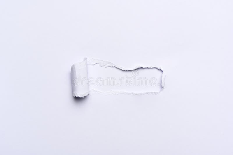 White Torn Paper on White Background Stock Image - Image of start ...