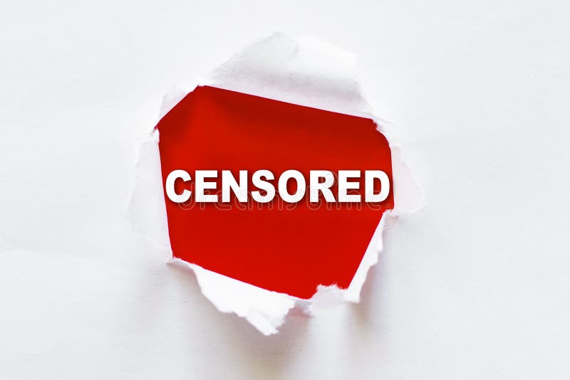 White Torn Paper with a Word CENSORED Stock Image - Image of concept ...