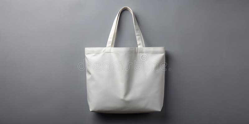 White Tote Bag Mockup on Gray Background, Mockup , Tote Bag , Canvas ...