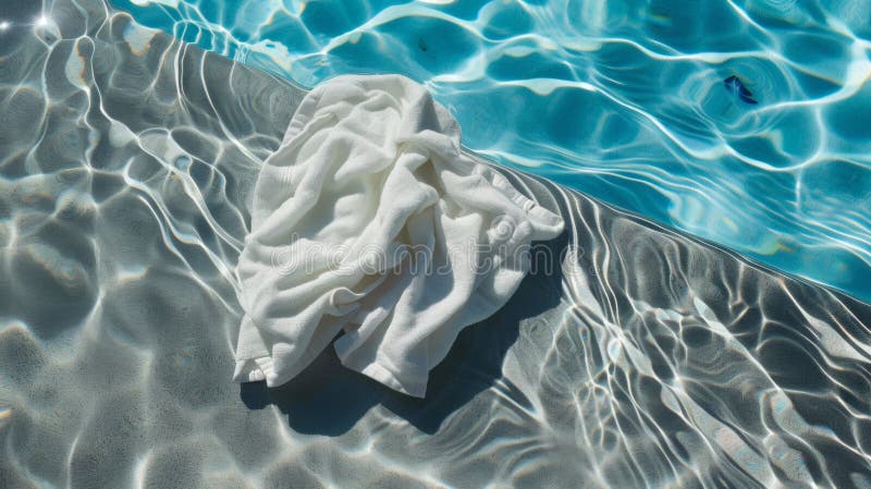 A White Towel is Laying on the Ground Stock Photo - Image of nature ...