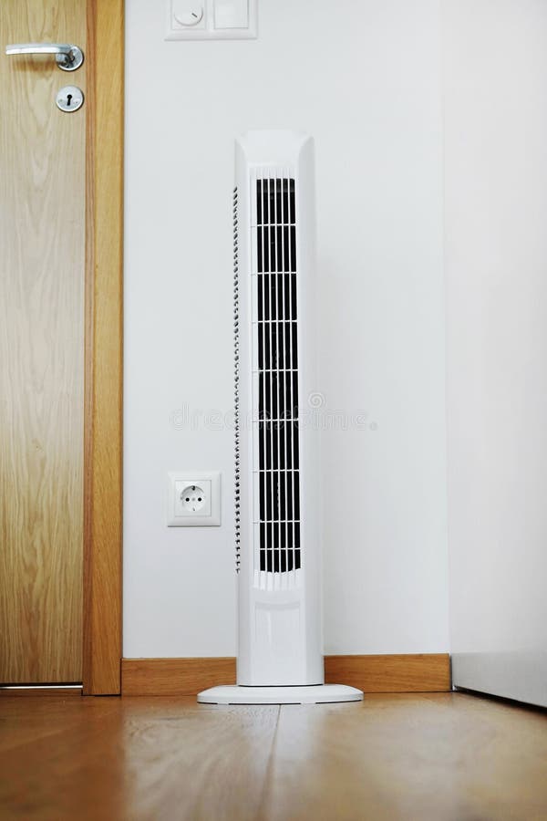 White Tower Fan in a Modern Interior Stock Photo - Image of furniture ...