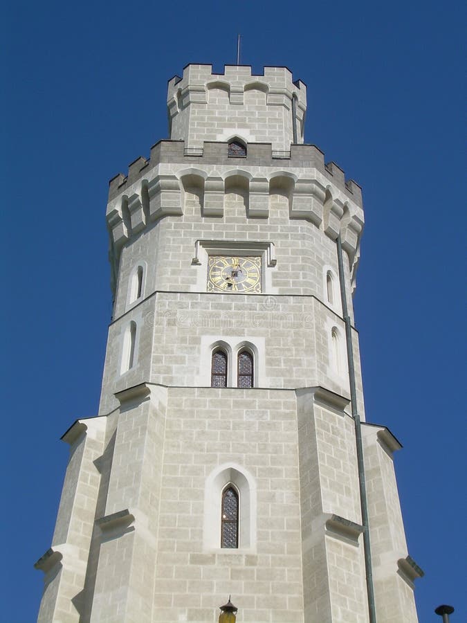 The White Tower at HlubokÃ¡ Castle. Fresh Building Style Stock Image ...