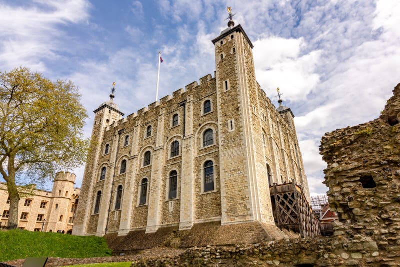 White Tower in Tower of London, UK Stock Image - Image of historical ...