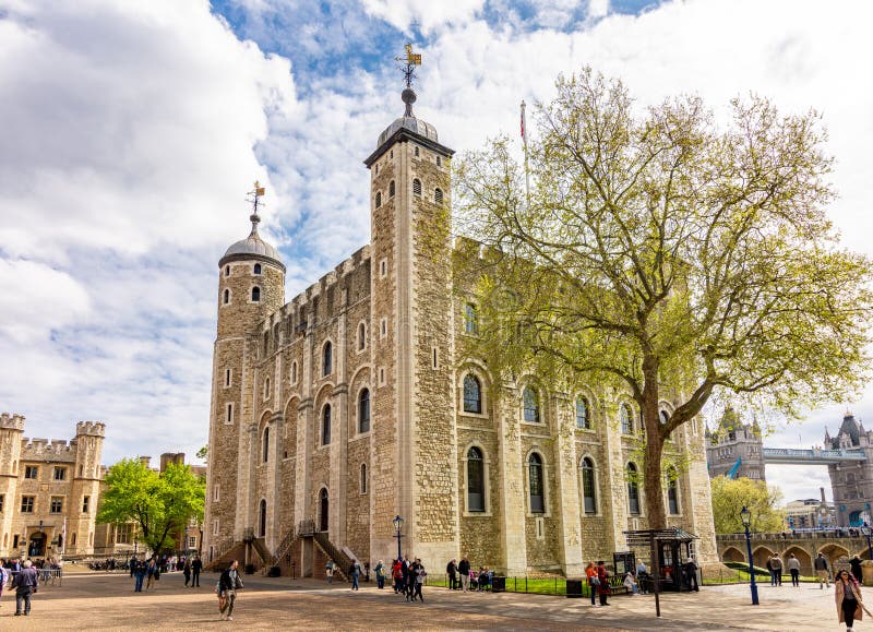 White Tower in Tower of London, UK Stock Image - Image of great ...