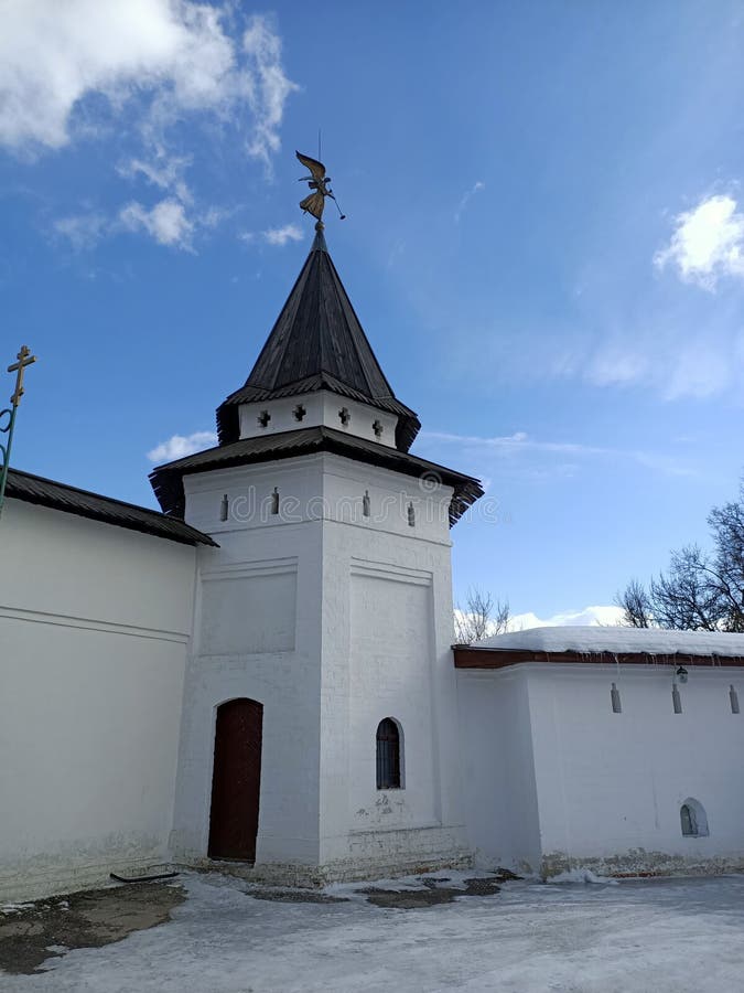 White Tower of Medieval Monastery Stock Image - Image of chapel ...