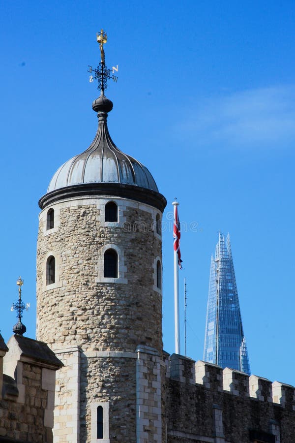 The White Tower and the Shard Editorial Photography - Image of white ...