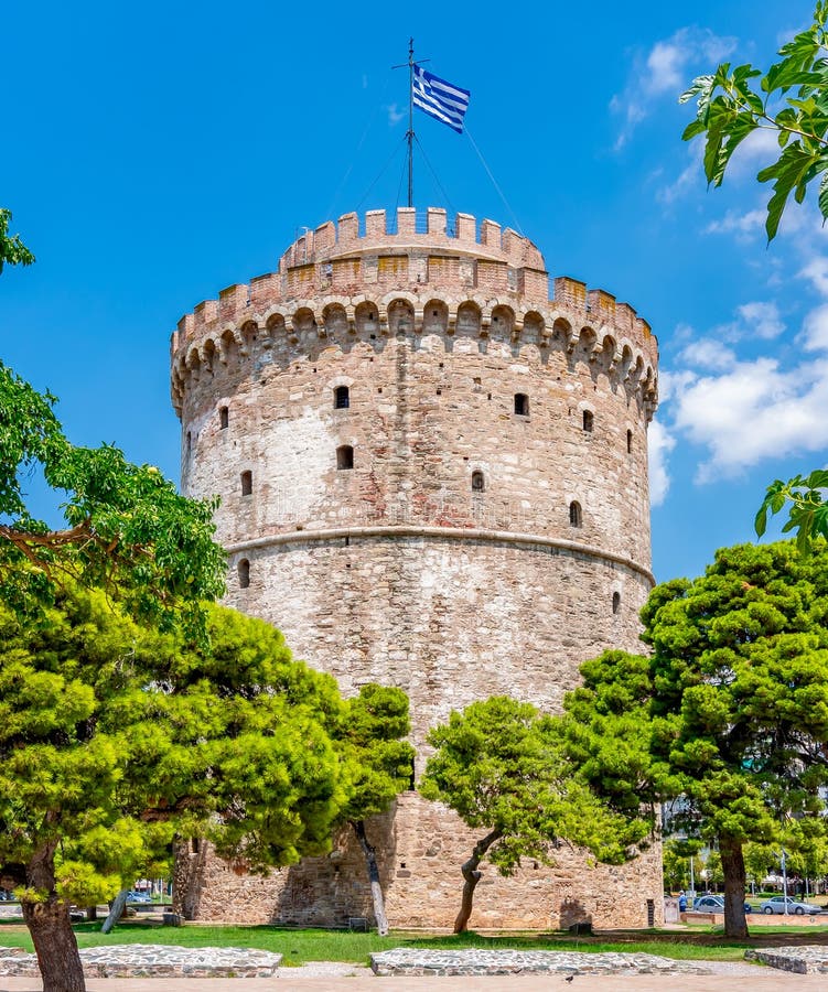 White Tower in Thessaloniki, Greece Stock Image - Image of monument ...