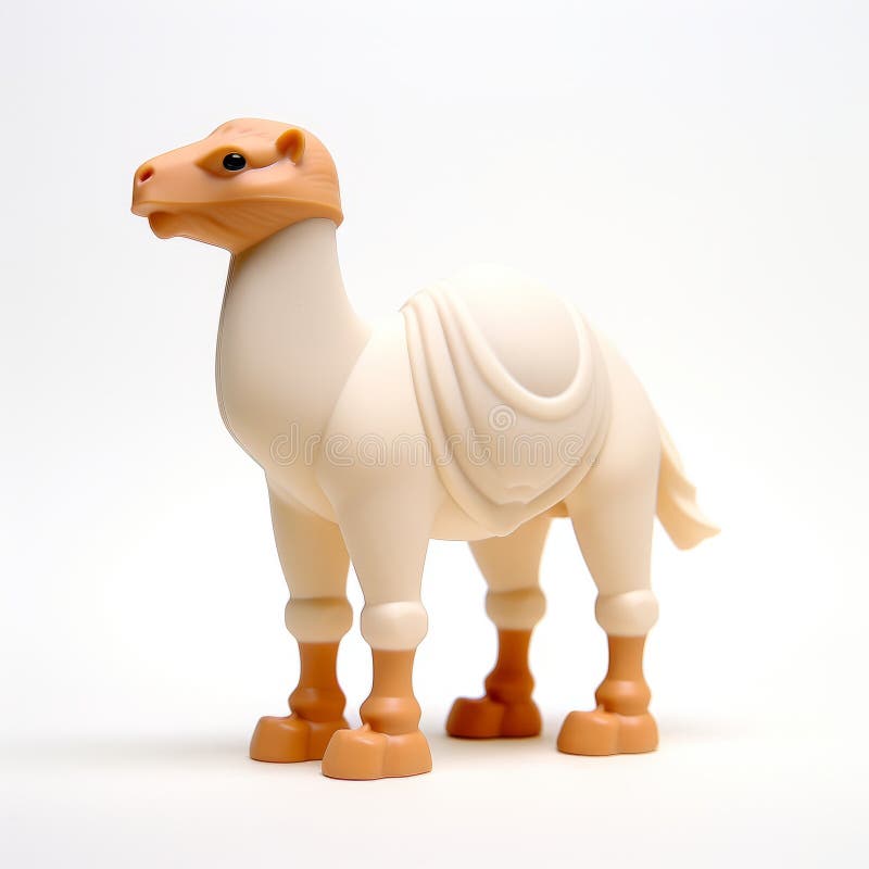 Mystical Camel Vinyl Toy on White Background - Muted Colorscape Mastery ...
