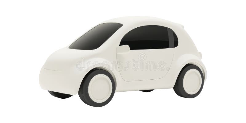 White Toy Car Model Isolated on Transparent Background Stock Image ...